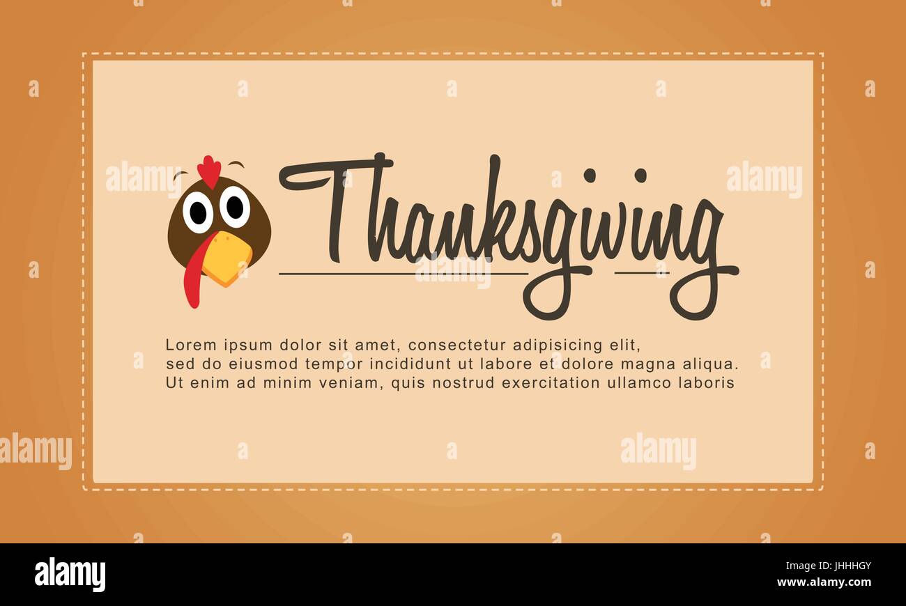 Thanksgiving cute background for greeting card Stock Vector Image & Art ...