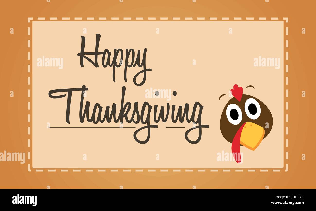 Happy Thanksgiving turkey background card Stock Vector Image & Art - Alamy