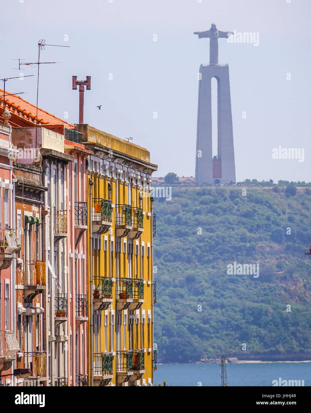 Famous Jesus Christ statue on the hill of Lisbon - Cristo monument ...