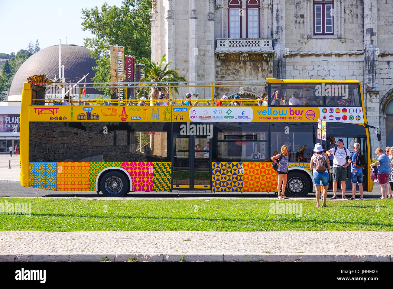 Yellow Bus sightseeing tour in the city of Lisbon - LISBON, PORTUGAL ...