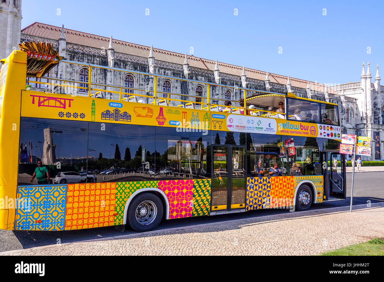Yellow Bus sightseeing tour in the city of Lisbon - LISBON, PORTUGAL ...