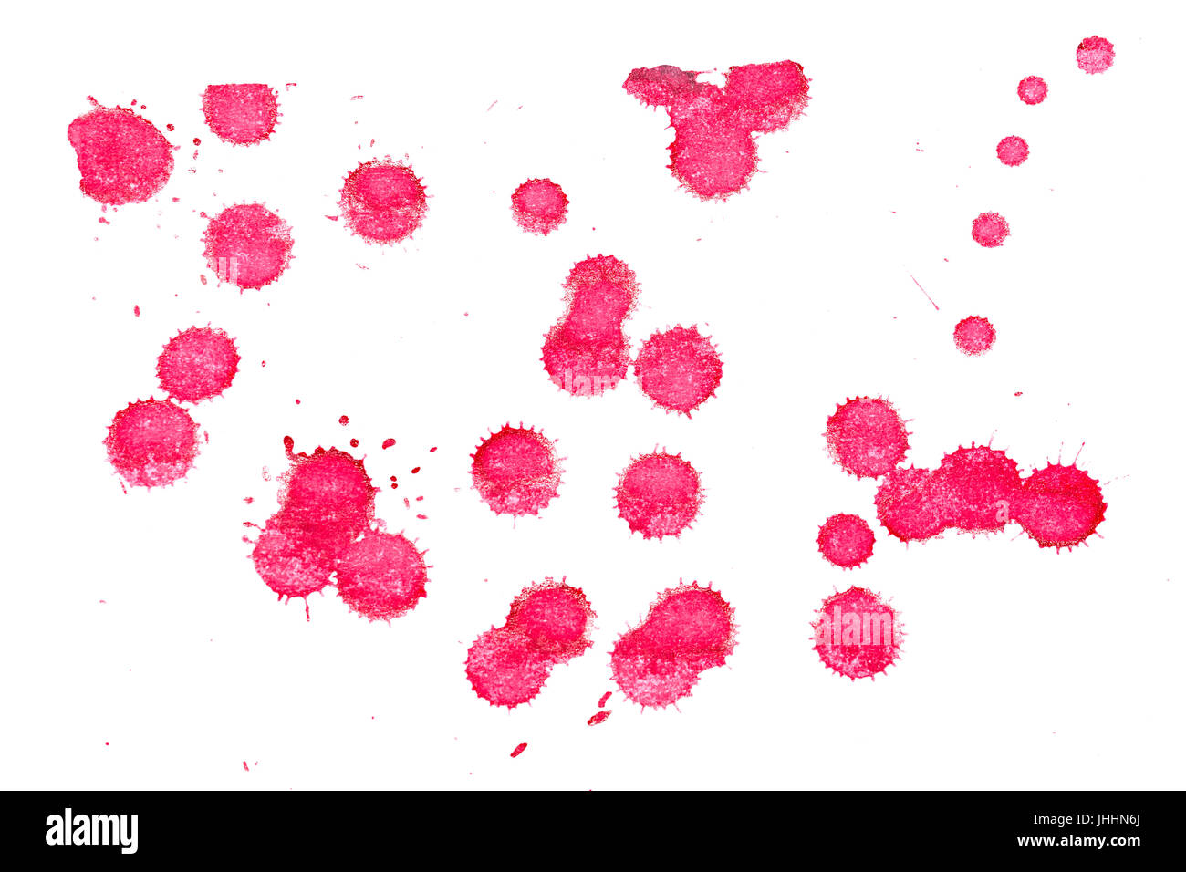Abstract red ink splash. Ink blots. Elements of design. Water-soluble ...