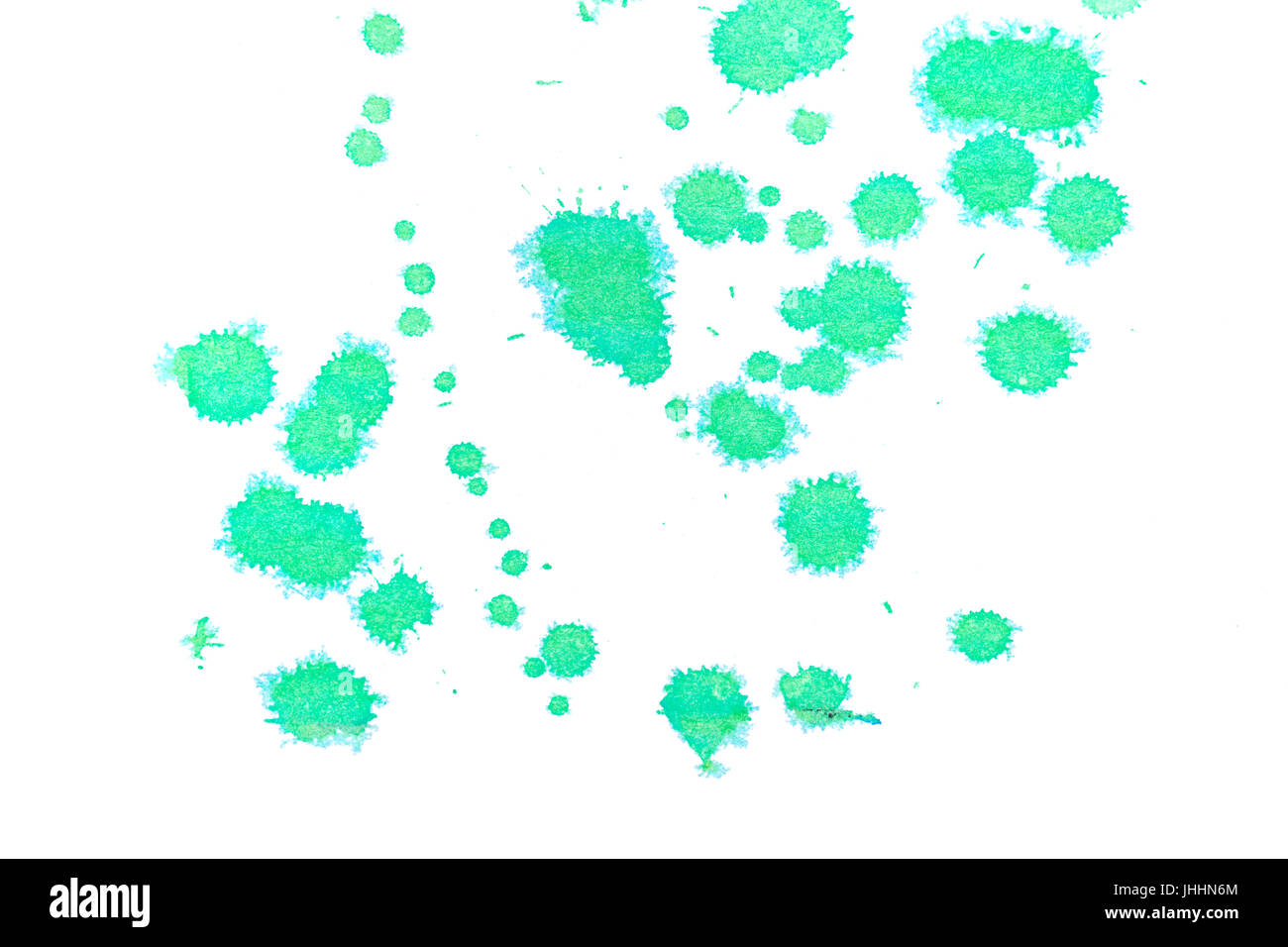 Abstract green ink splash. Ink blots. Elements of design. The water ...
