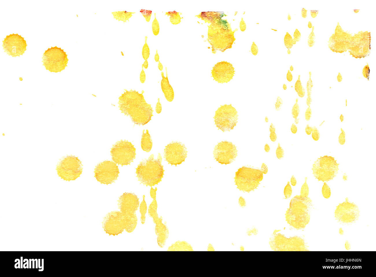 Abstract yellow ink splash. Ink blots. Elements of design. The water ...
