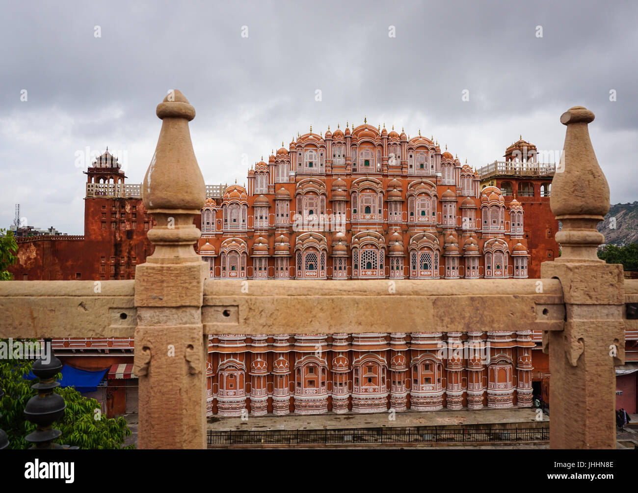 Facade of Hawa Mahal (Wind Palace) in Jaipur, India. The renowned ...