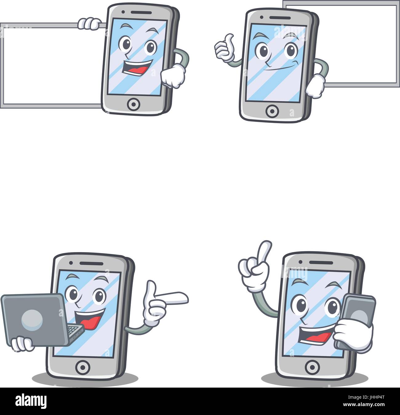 Laptop phone call smile Stock Vector Images - Alamy