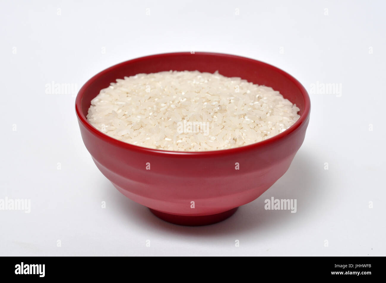 Rice in Red Bowl Stock Photo - Alamy