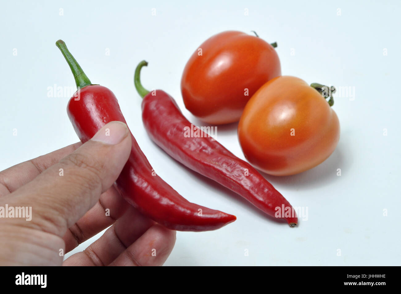 Red Chili and Tomato Stock Photo - Alamy
