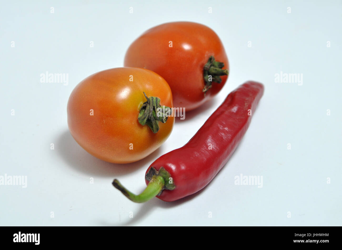 Red Chili and Tomato Stock Photo - Alamy