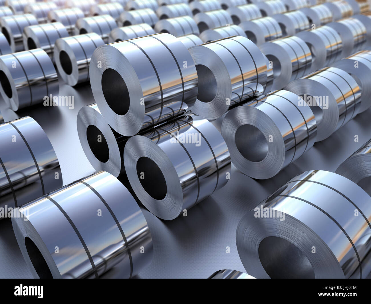 3d rendering roll of steel sheet Stock Photo - Alamy