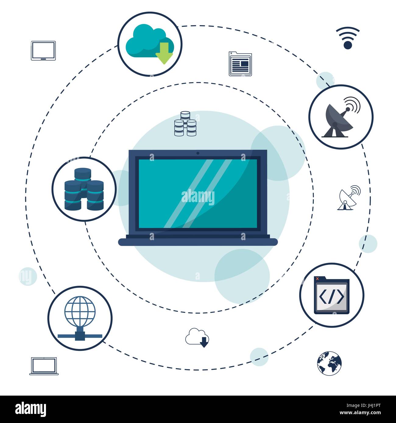 Ethernet cable computer globe Stock Vector Images - Alamy