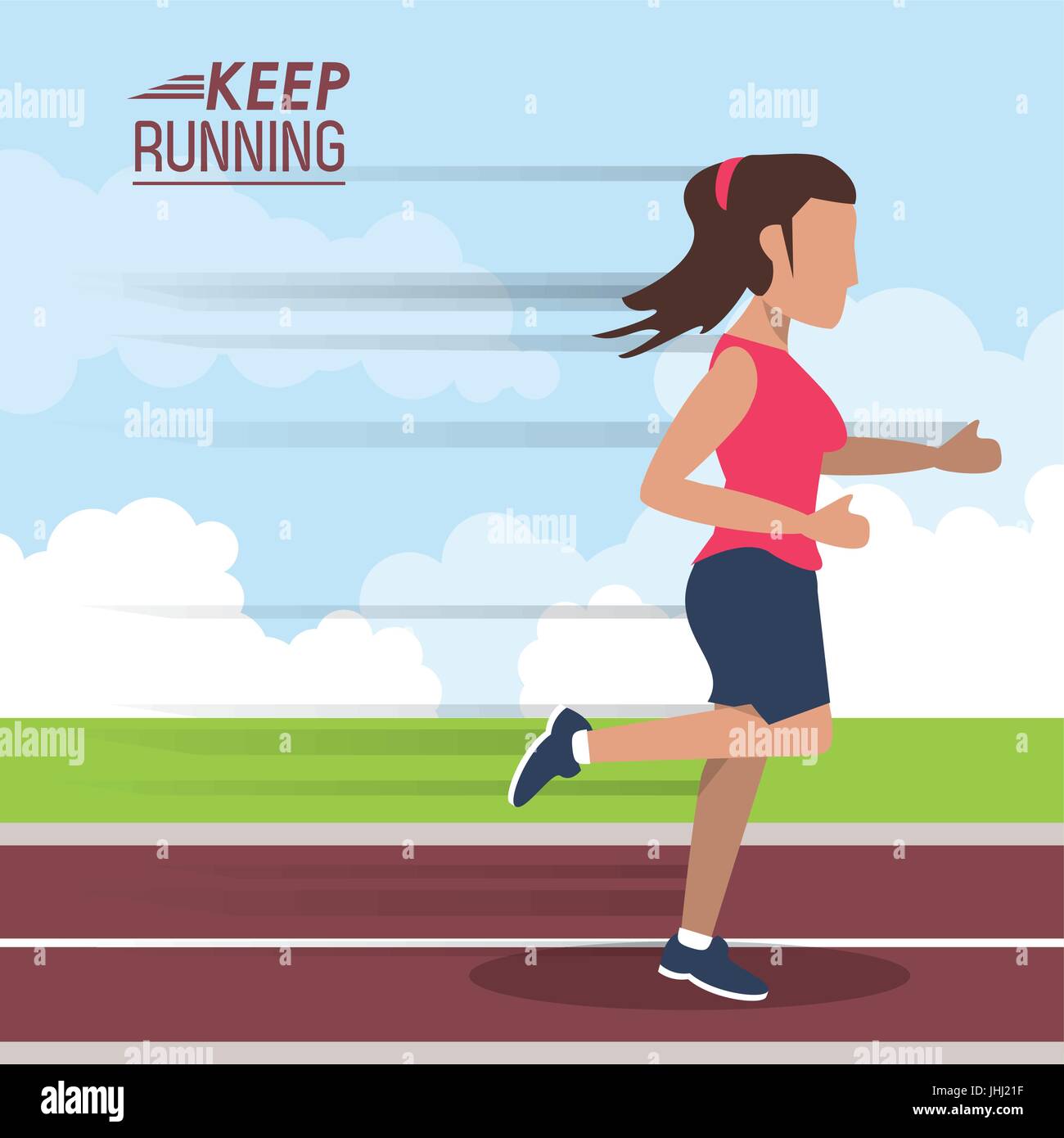 Girl Sprinter Clipart