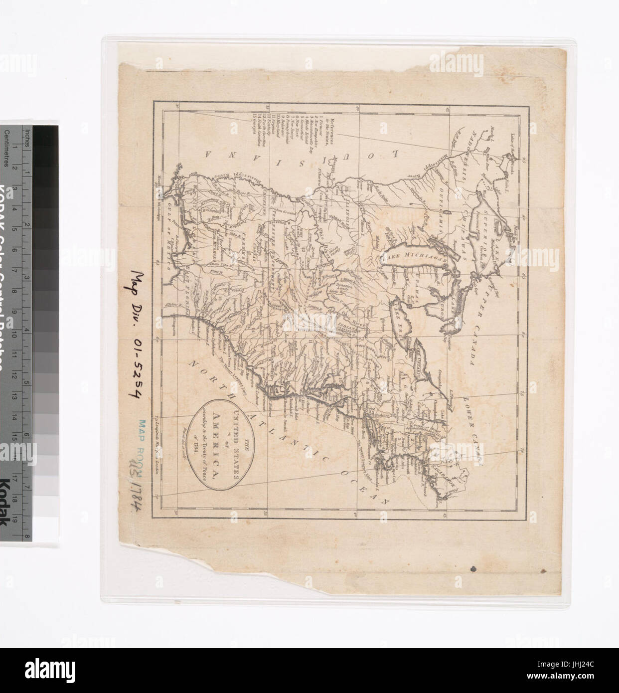 Map of united states 1784 hi-res stock photography and images - Alamy