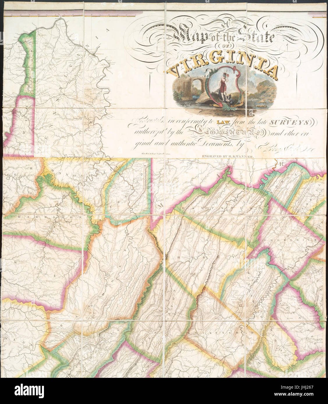 Map of the state of Virginia (NYPL b15063208-489839 1 Stock Photo - Alamy
