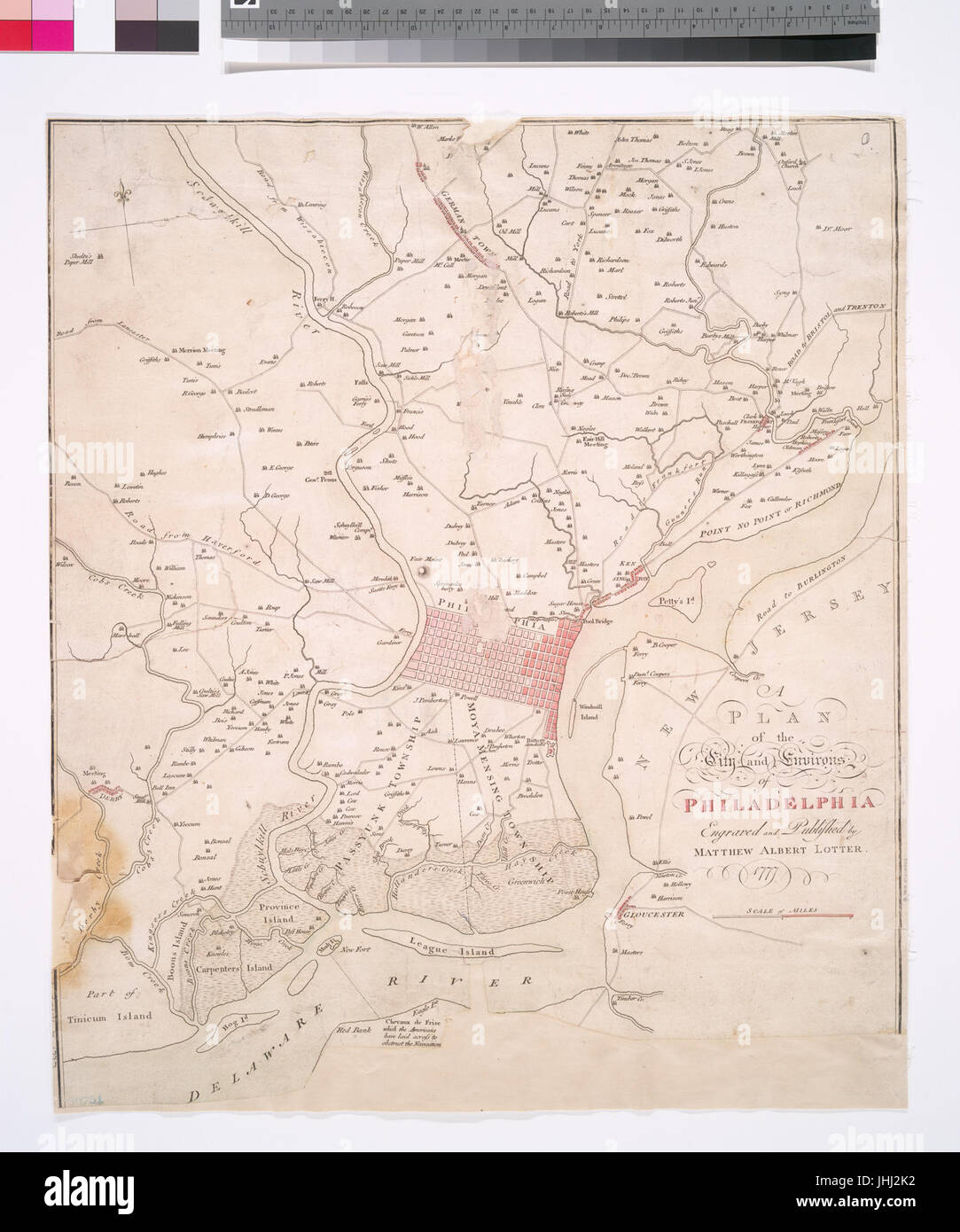 Map of city of philadelphia hi-res stock photography and images - Alamy