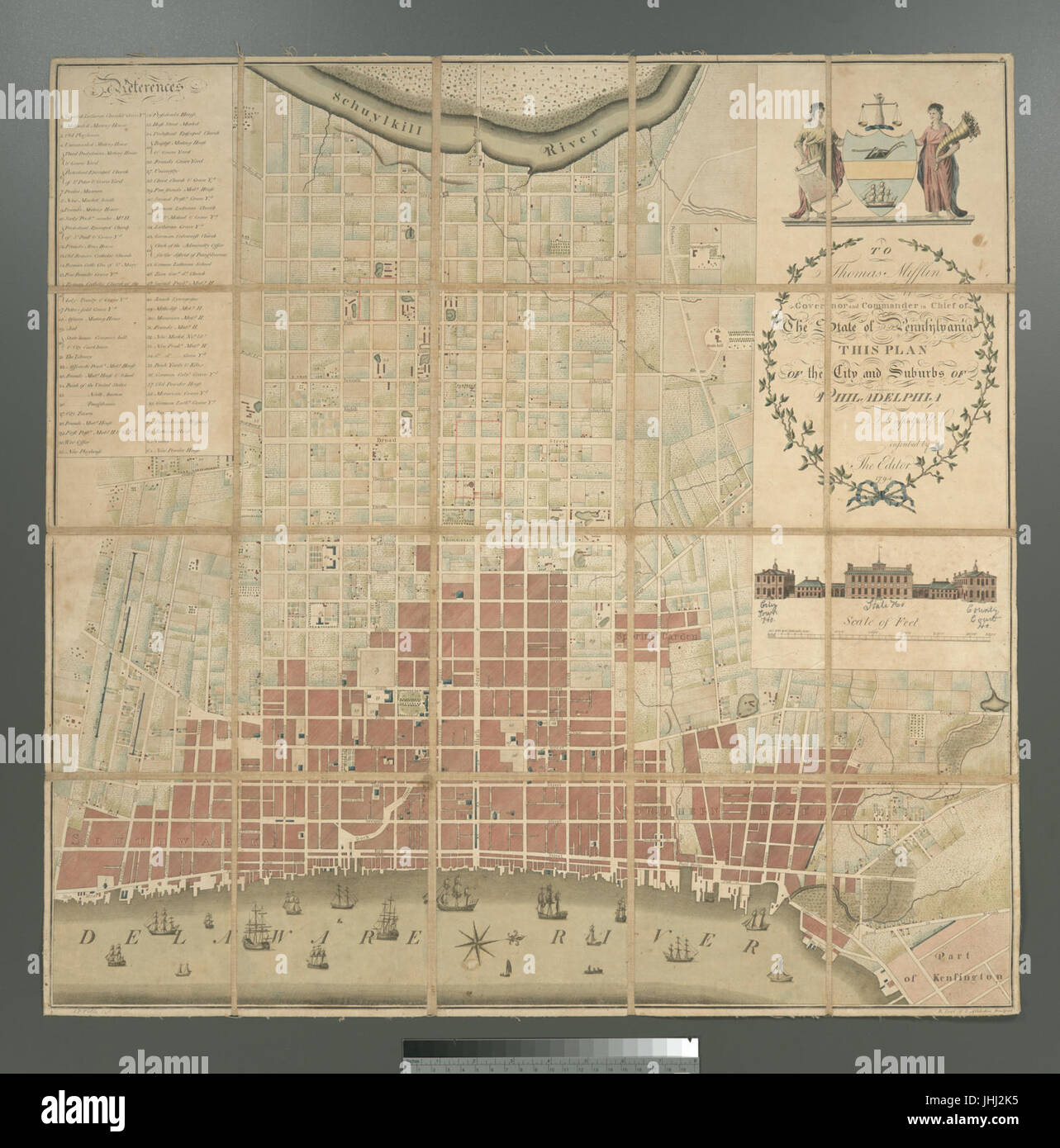 Philadelphia map 1794 hi-res stock photography and images - Alamy