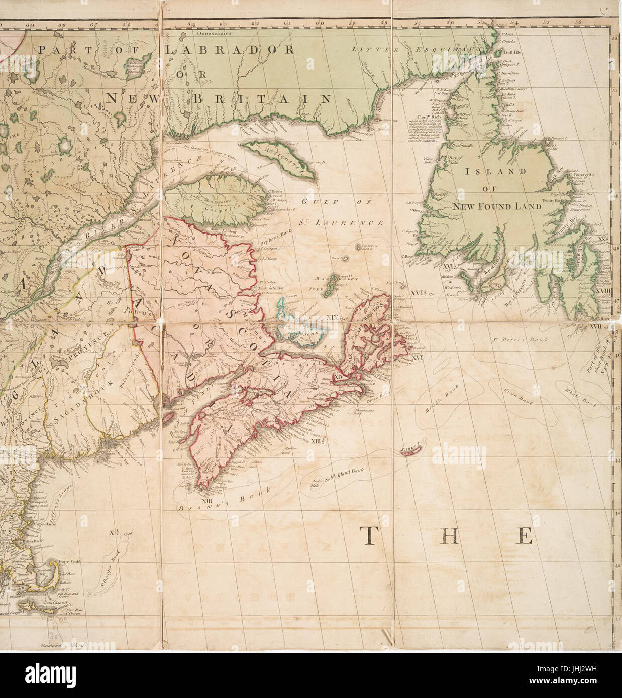 A map of the British and French dominions in North America, with the ...