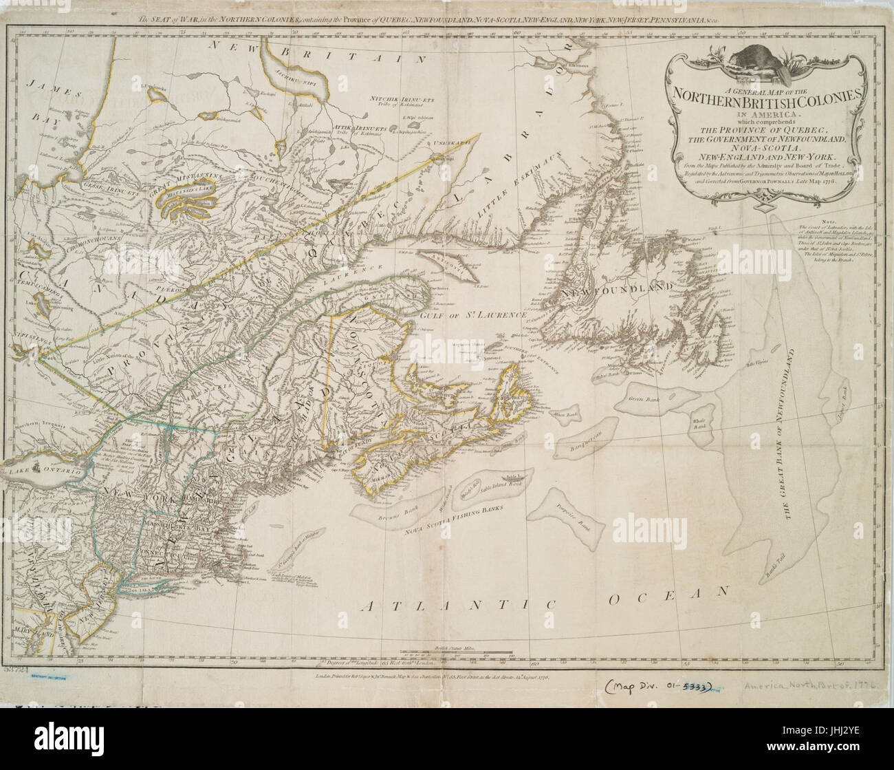 A general map of the northern British colonies in America - which ...
