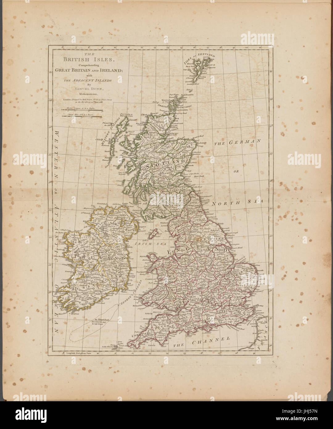 British isles map hi-res stock photography and images - Alamy