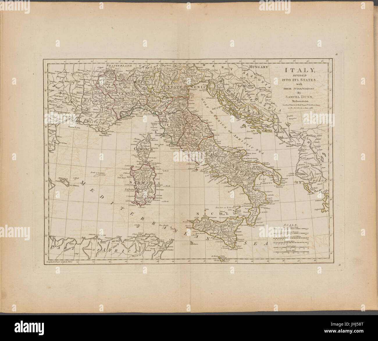 Italy, divided into its states with their subdivisions (NYPL b13919861 ...