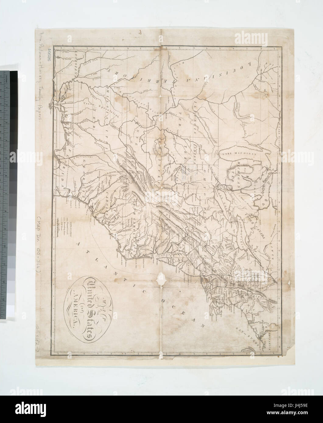 Map of the United States of America (NYPL b15077563-483737 Stock Photo ...