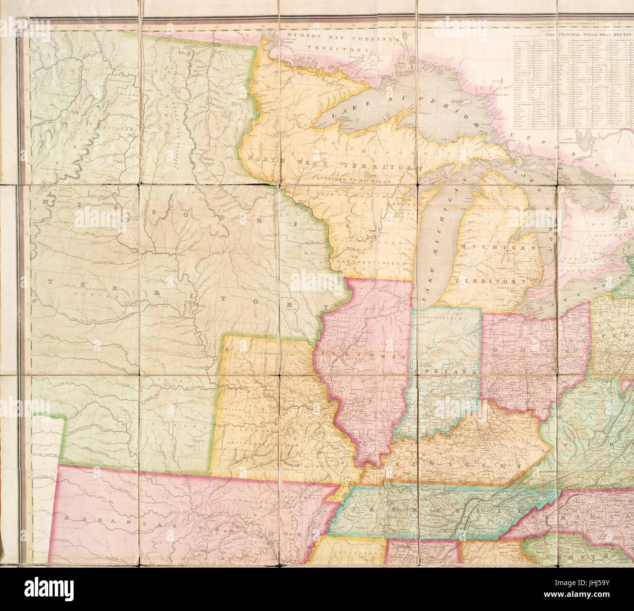 Map of the United States of North America (NYPL b14036789-1950389 Stock ...