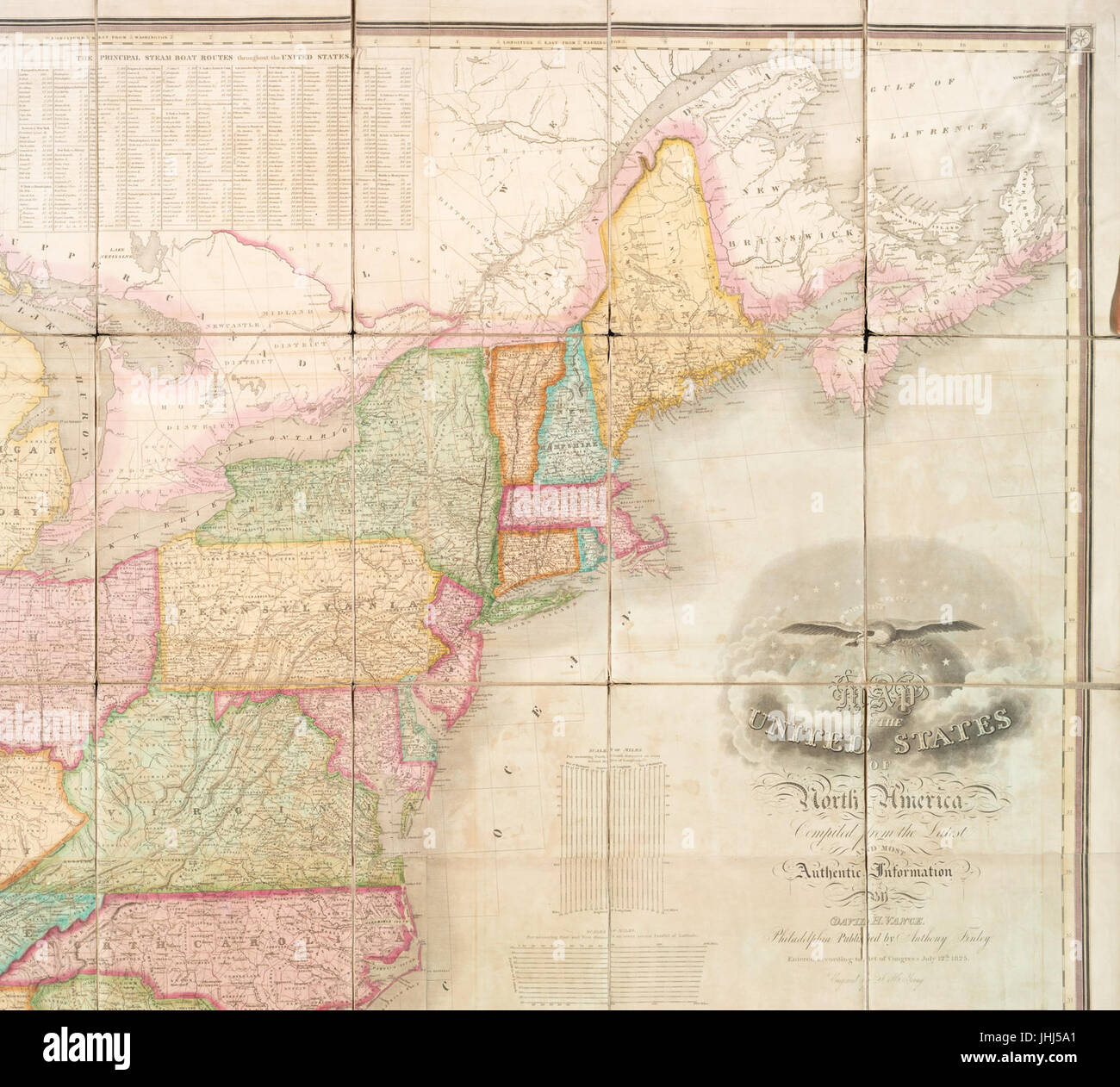 Map of the United States of North America (NYPL b14036789-1950390 Stock ...