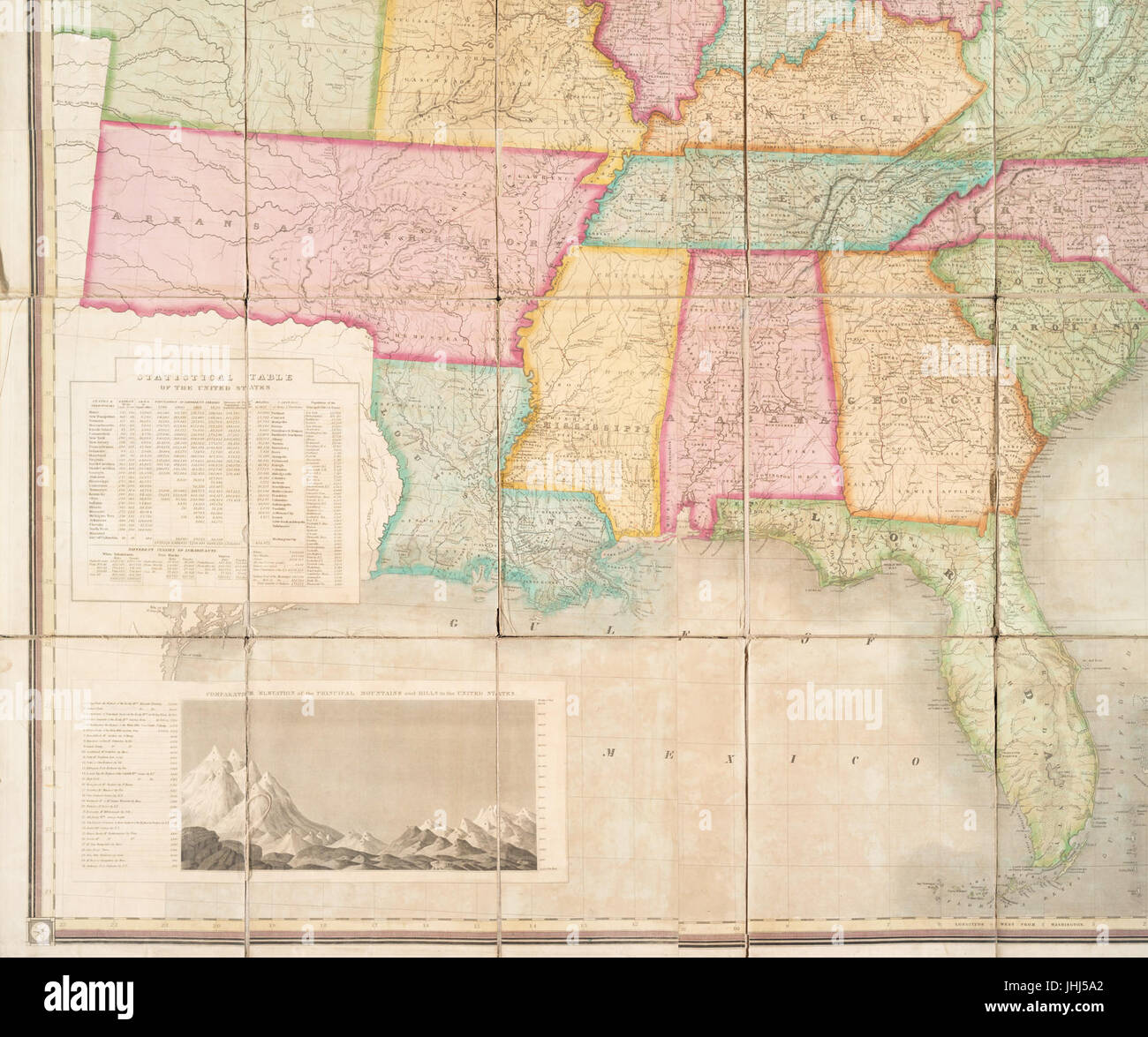 Map of the United States of North America (NYPL b14036789-1950391 Stock ...