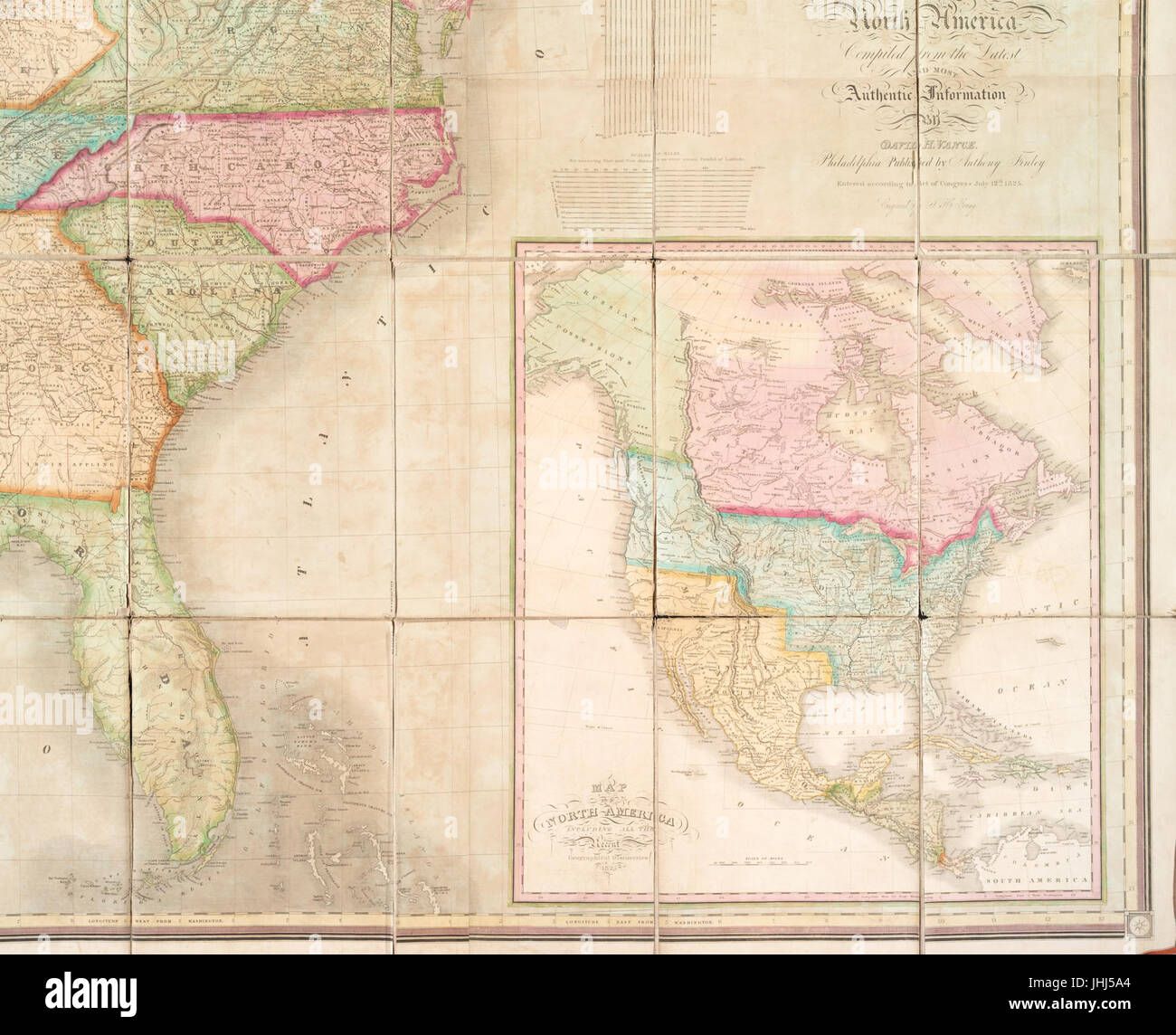 Map of the United States of North America (NYPL b14036789-1950392 Stock ...