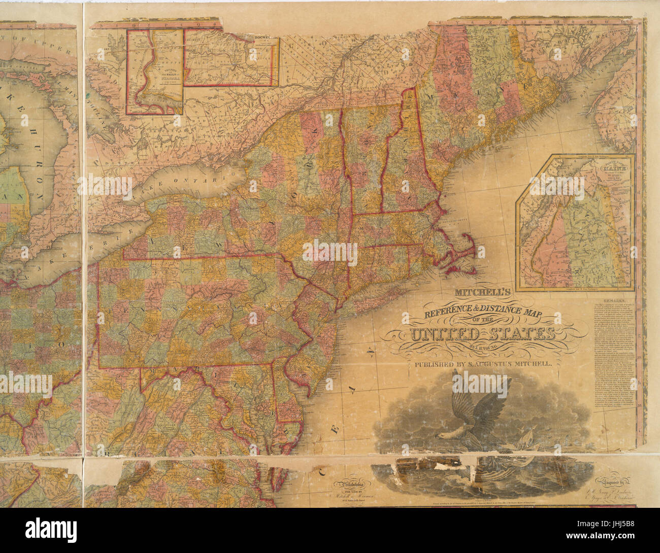 Mitchell's reference & distance map of the United States (NYPL ...