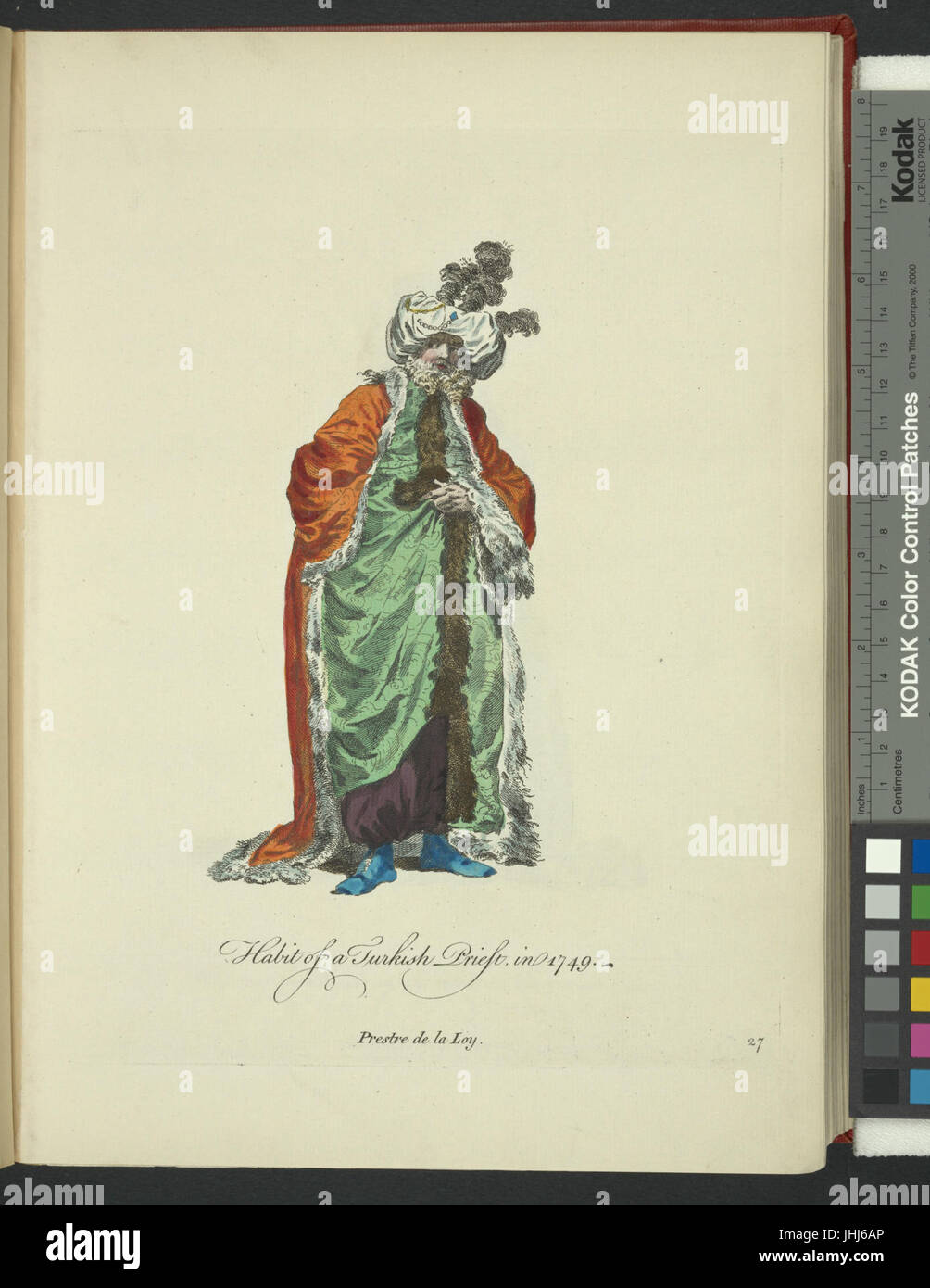 This 1749 depiction shows the habit of a Turkish priest, reflecting the ...