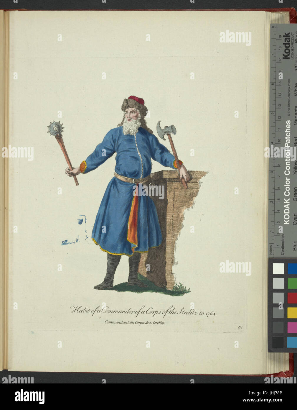 Habit of a commander of a corps of the Strelitz in 1764. Commandant du ...