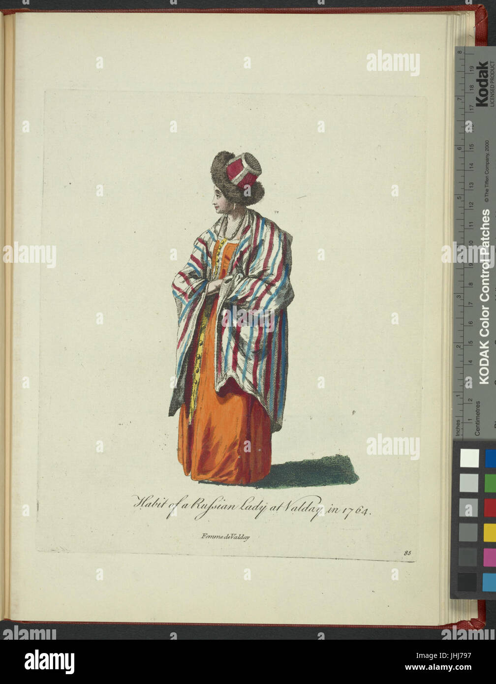 Habit of a Russian lady a Valday in 1764. Femme de Valday (NYPL ...