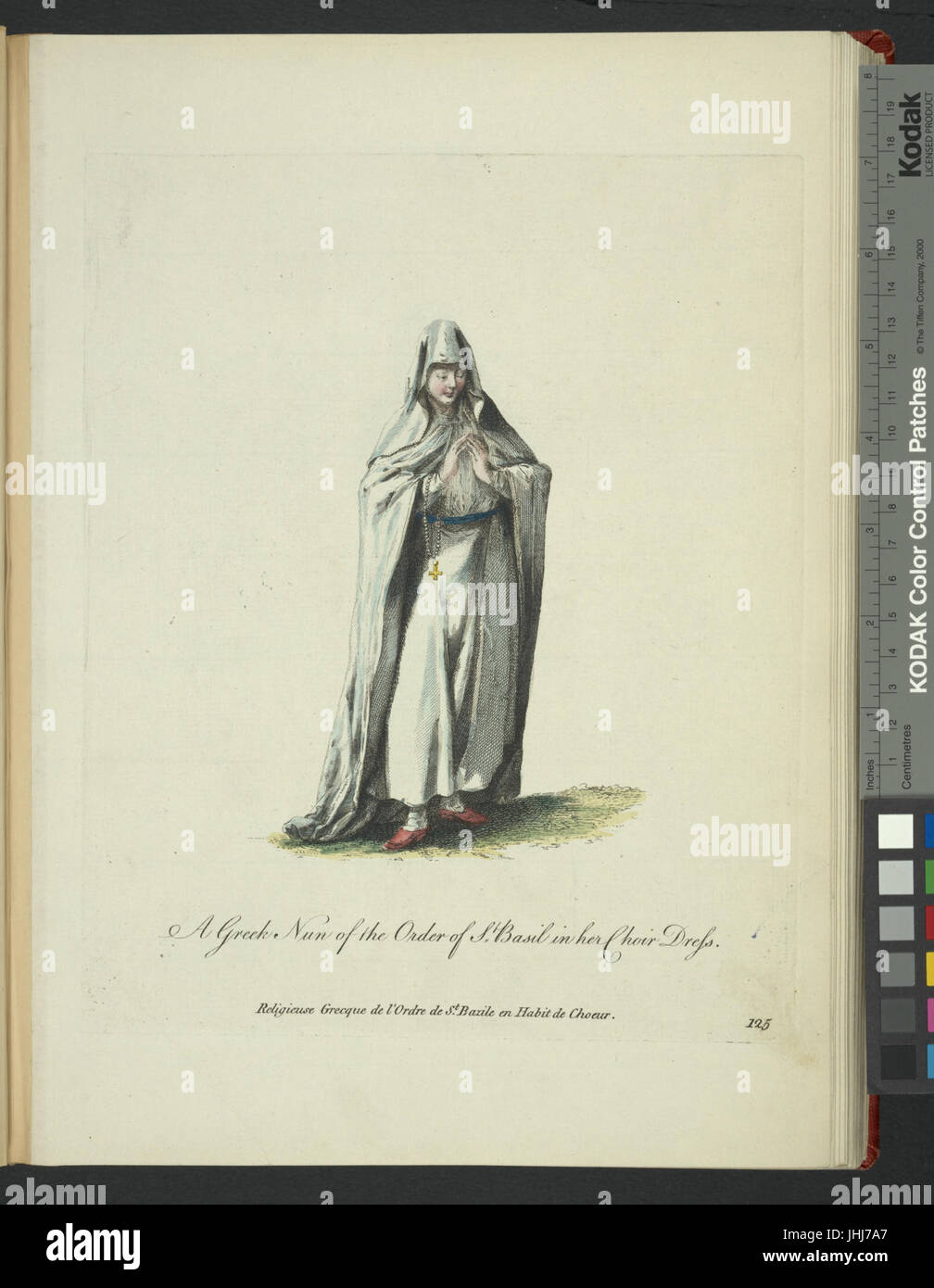 A Greek nun of the order of St. Bazil in her choir dress. Religieuse ...