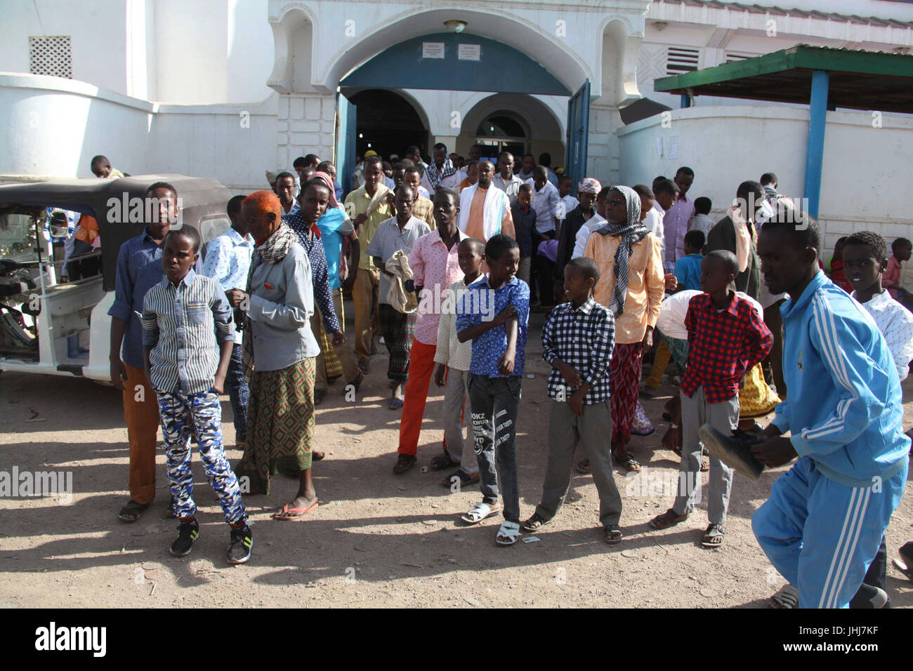 This image captures the vibrant Eid celebrations in Baidoa, Somalia, in ...