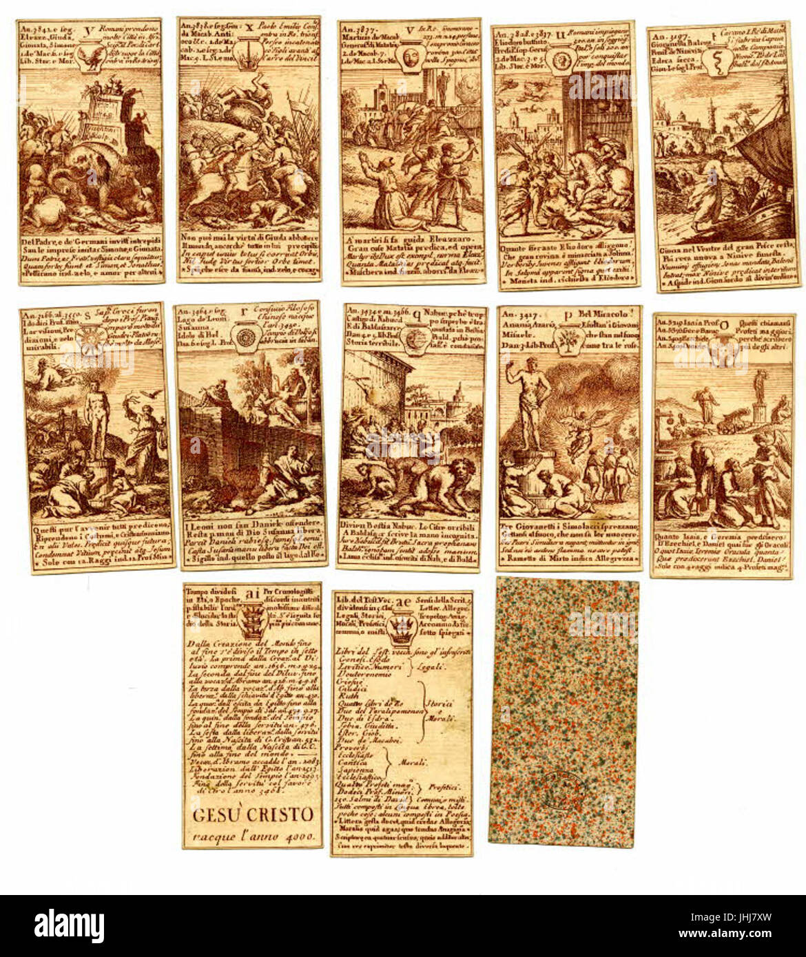 Old Testament Playing Cards, Zuccarelli & Visentini Stock Photo - Alamy