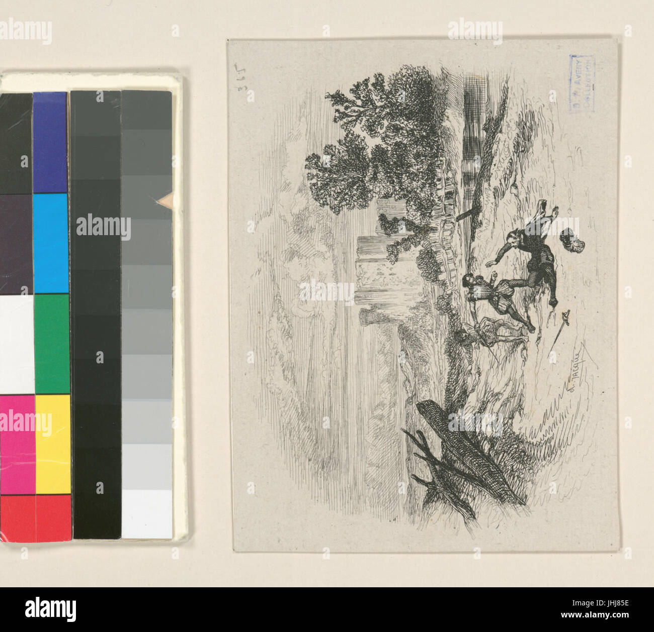 Fin d'un duel (NYPL b14922540-1222595 Stock Photo - Alamy