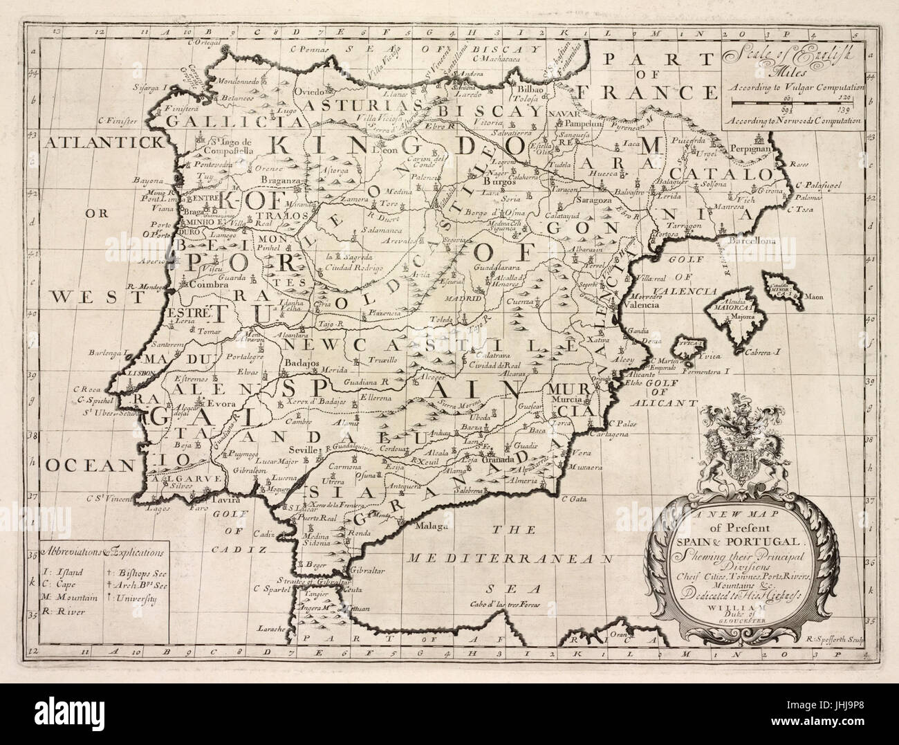 A new map of Ipresent Spain & Portugal, shewing their principal ...