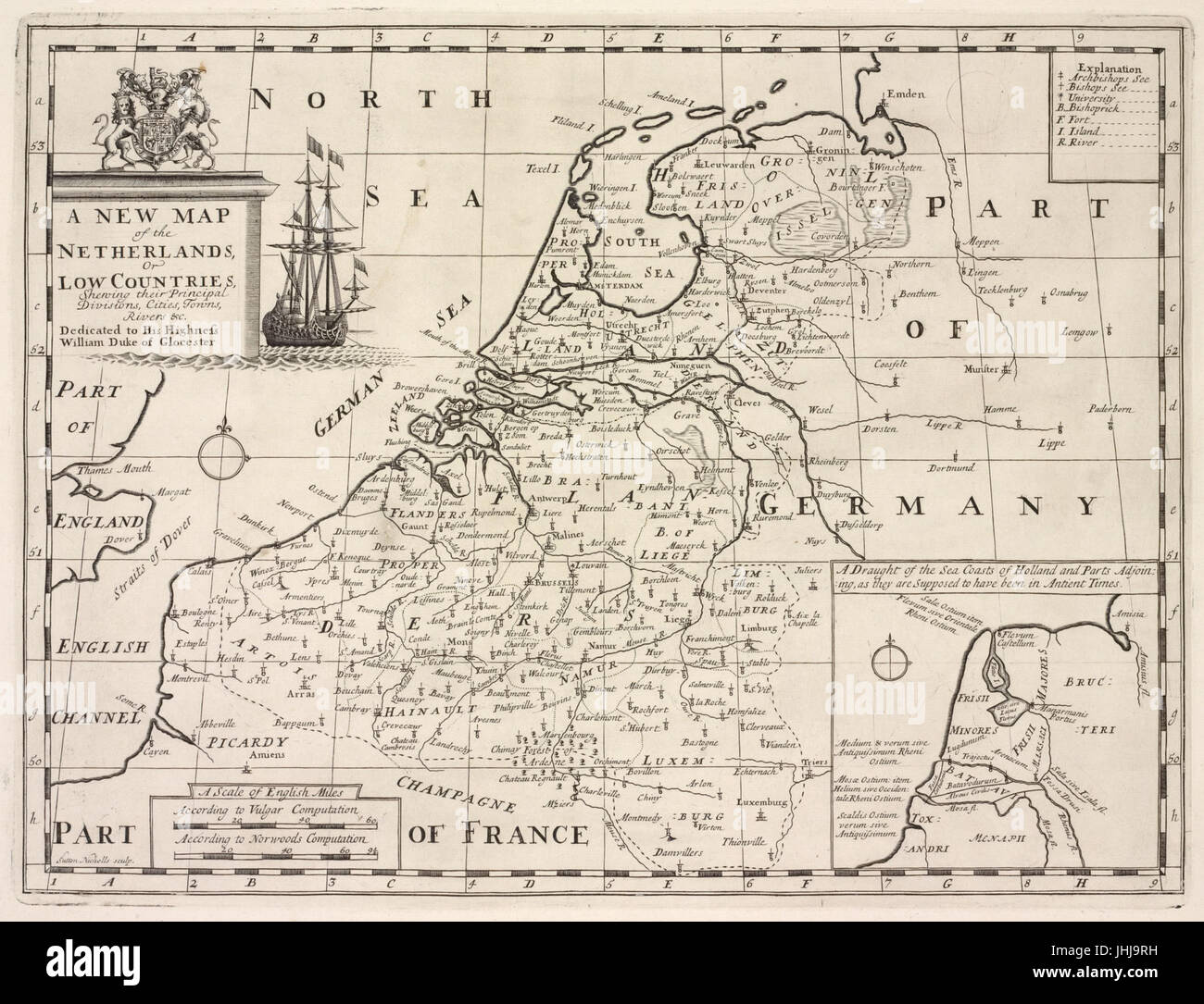 A new map of the Netherlands or Low Countries, shewing their principal ...