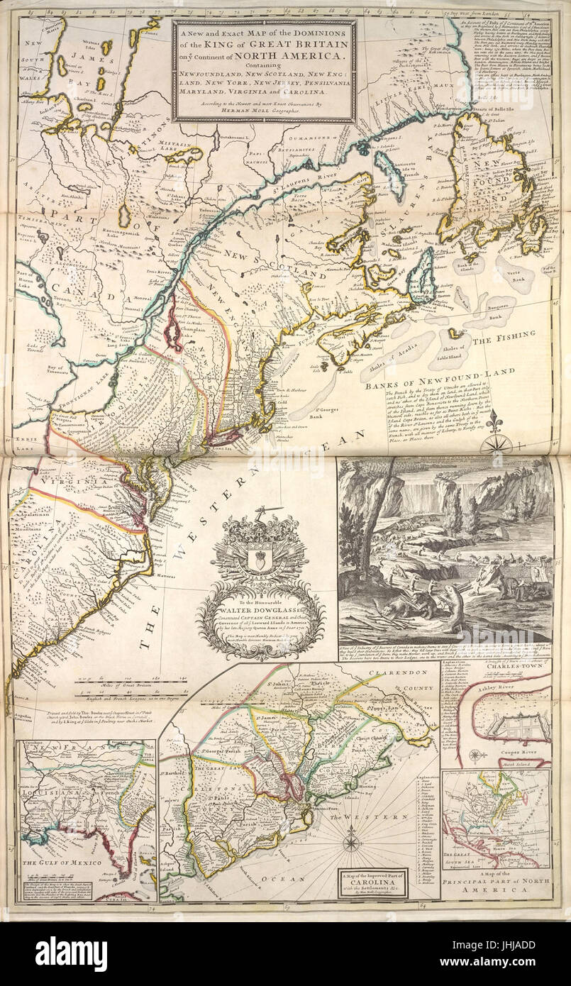 Map of new england colonial hi-res stock photography and images - Alamy