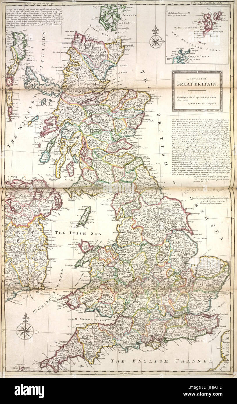A new map of Great Britain (NYPL b15369994-1630441 Stock Photo - Alamy
