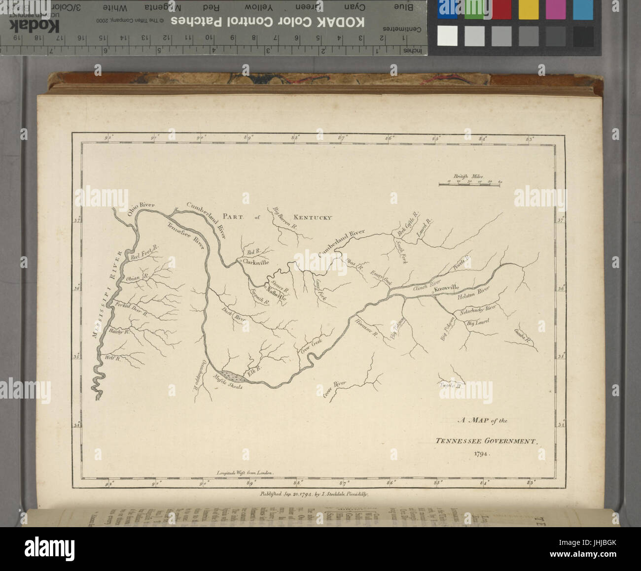 A map of the Tennessee Government, 1794 (NYPL b14115138-1567533 Stock ...