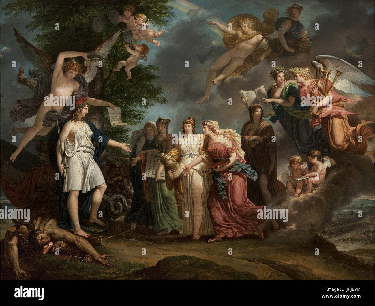 Charles Meynier - France triumphant encouraging the Sciences and the ...