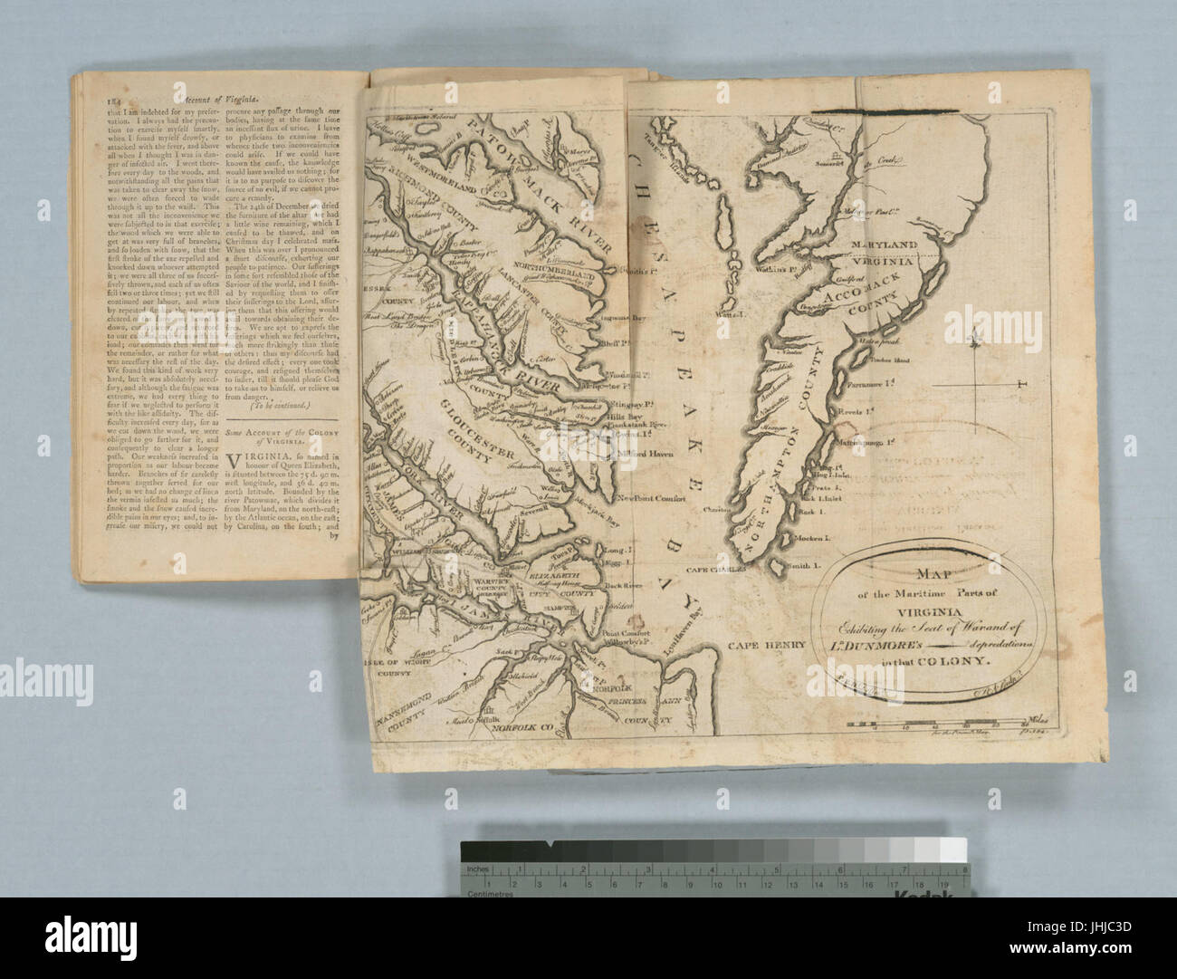 Map of the maritime parts of Virginia ... (NYPL b15486180-465235 Stock ...