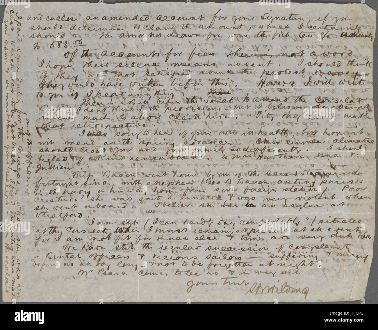 Wilding, Henry, ALS to NH. May 5, 1858 (NYPL b15823745-5044765 Stock ...