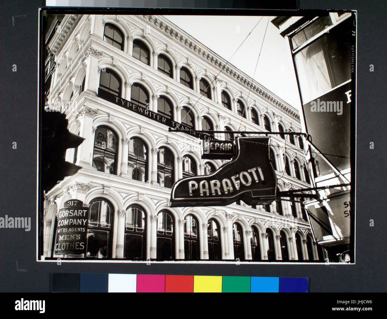 Facade, 317 Broadway, Manhattan (NYPL b13668355-482602 Stock Photo - Alamy