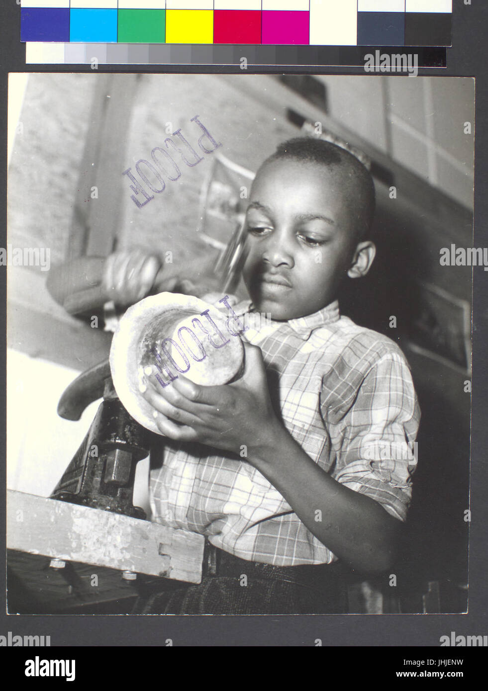 Harlem Community Art Center- student in metal craft class, 290 Lenox ...