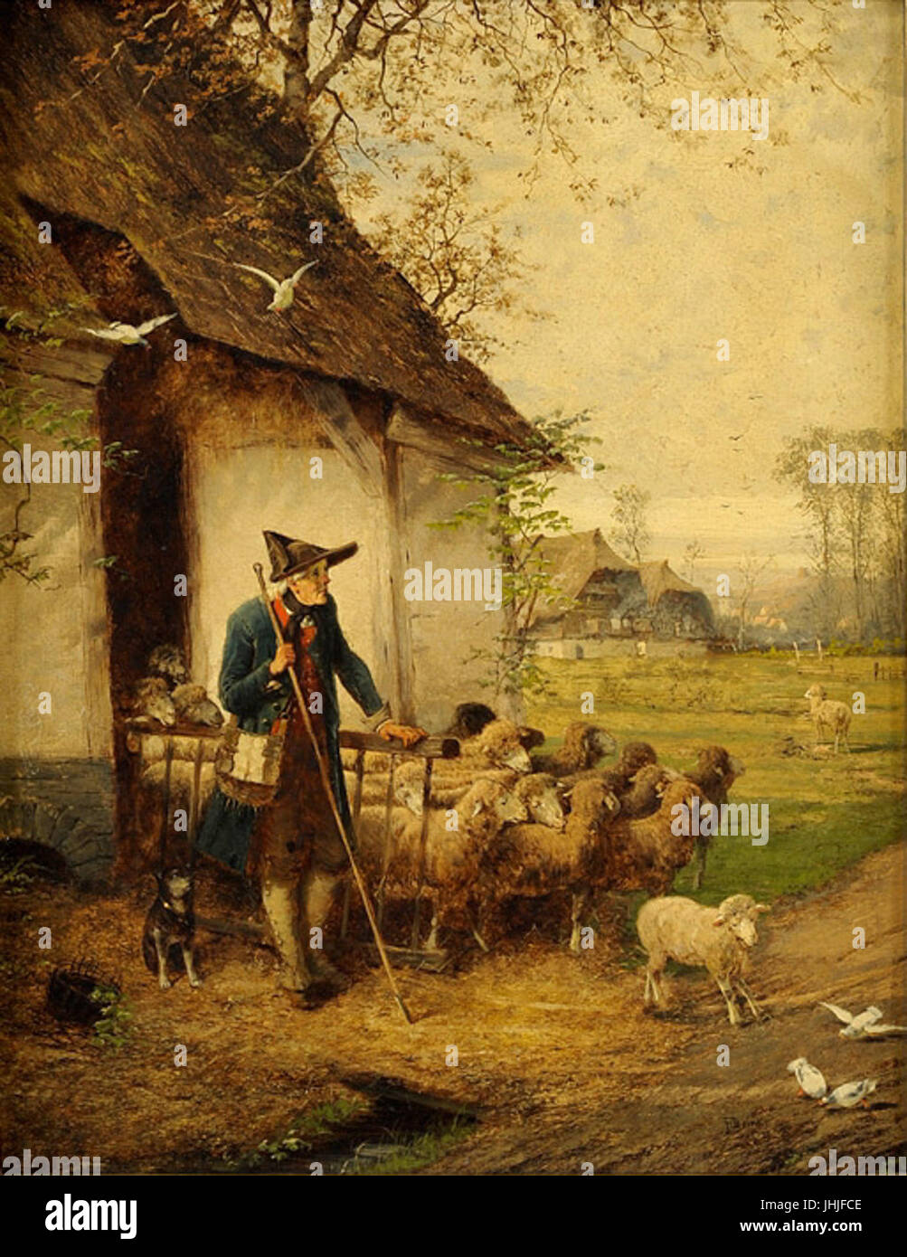 Fritz Beinke Austrieb der Schafe Stock Photo - Alamy