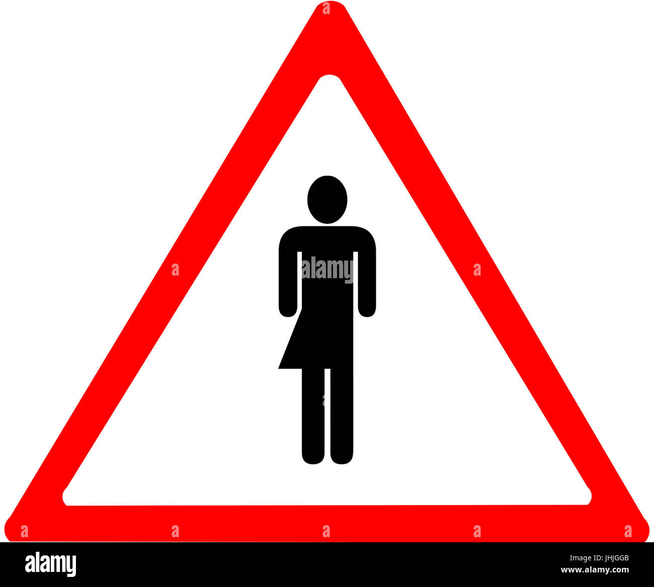 Man Woman, male female mixed toilet wc sign isolated on white ...