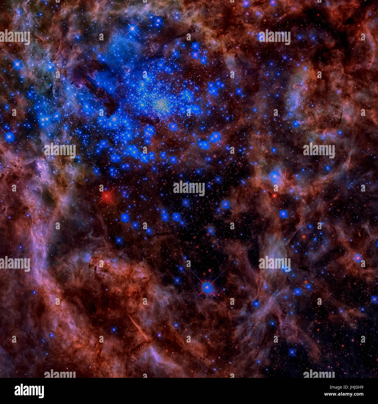 Central region of the Tarantula Nebula in the Large Magellanic Cloud ...
